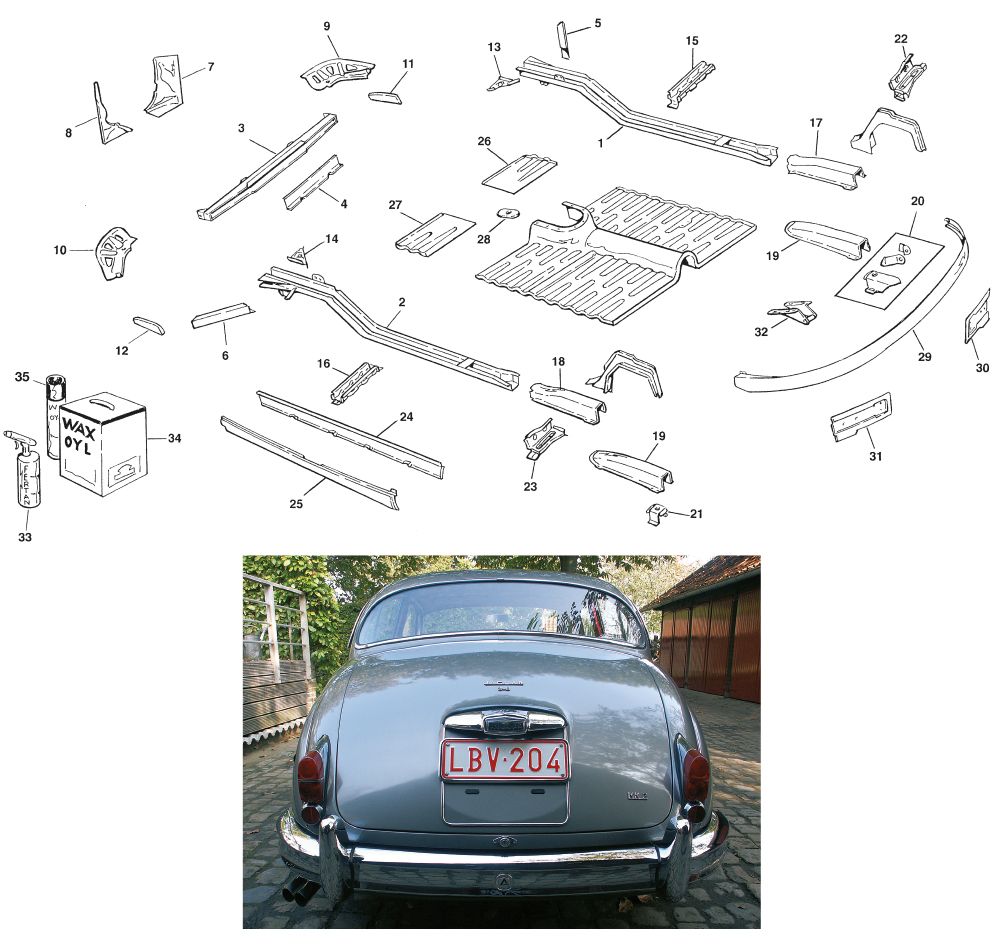Internal body panels - Internal panels - Body & Chassis - Jaguar MKII ...