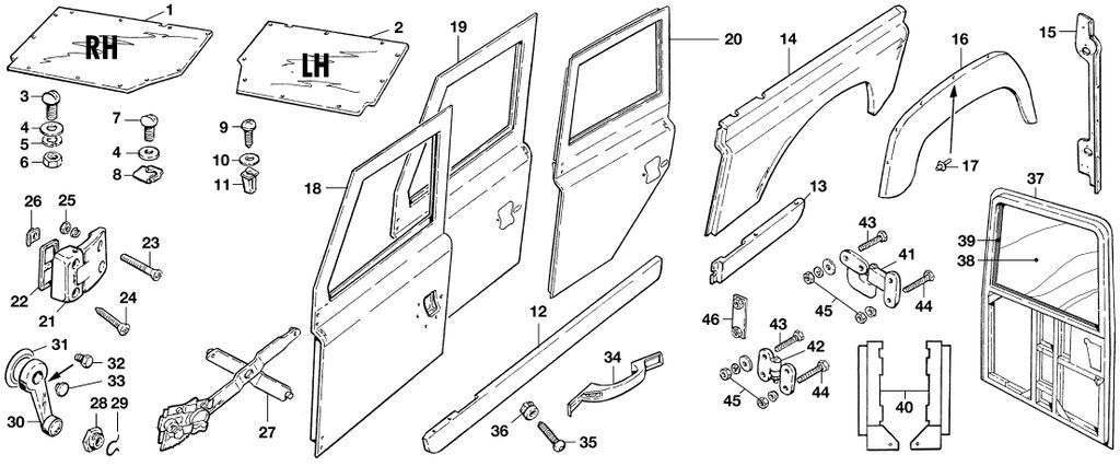 Sills, doors & rear wing - Deuren & montage - Carrosserie & chassis ...