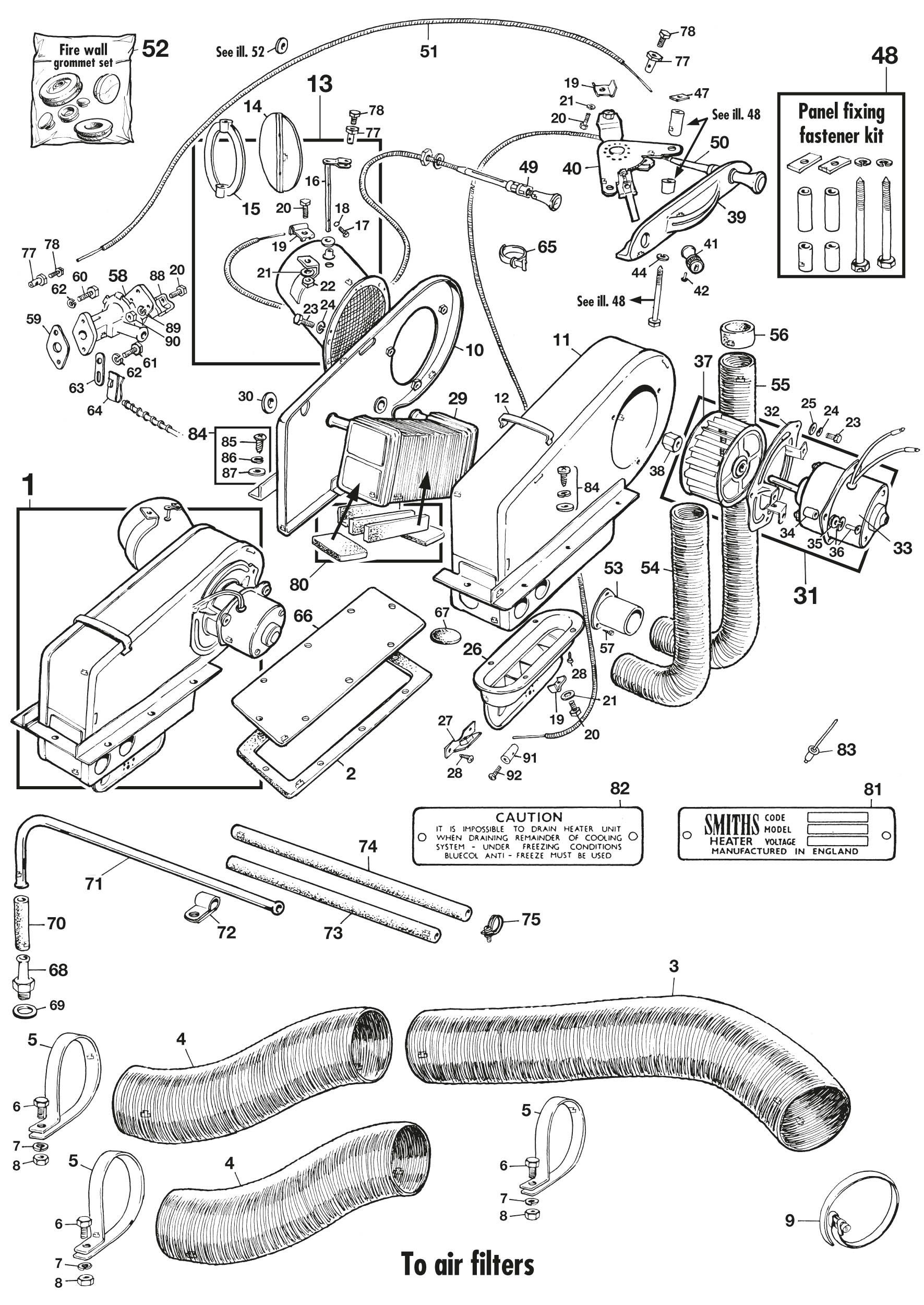 Heater - Heating/ventilation - Heater/AC - MGA 1955-1962
