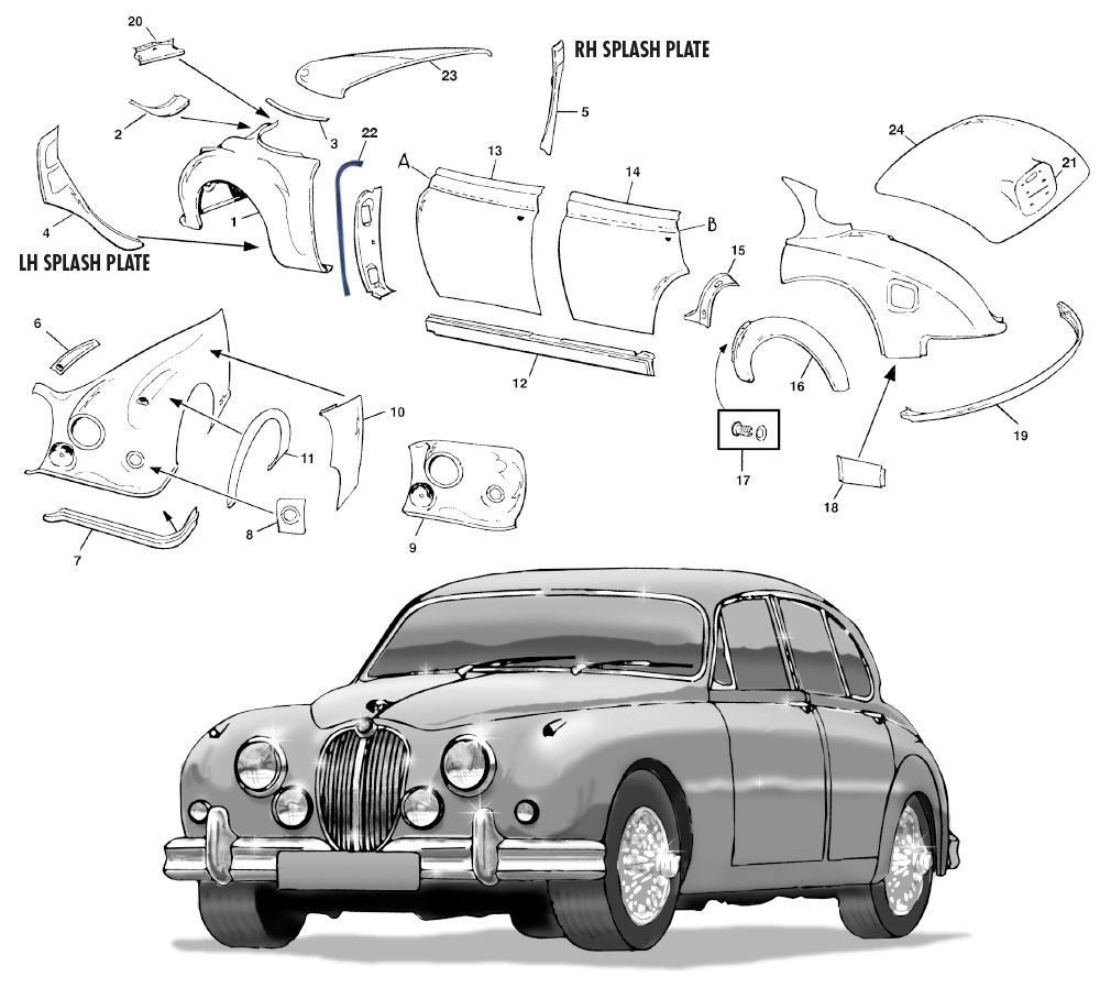 External body panels - Extenal body panels - Body & Chassis - Jaguar ...