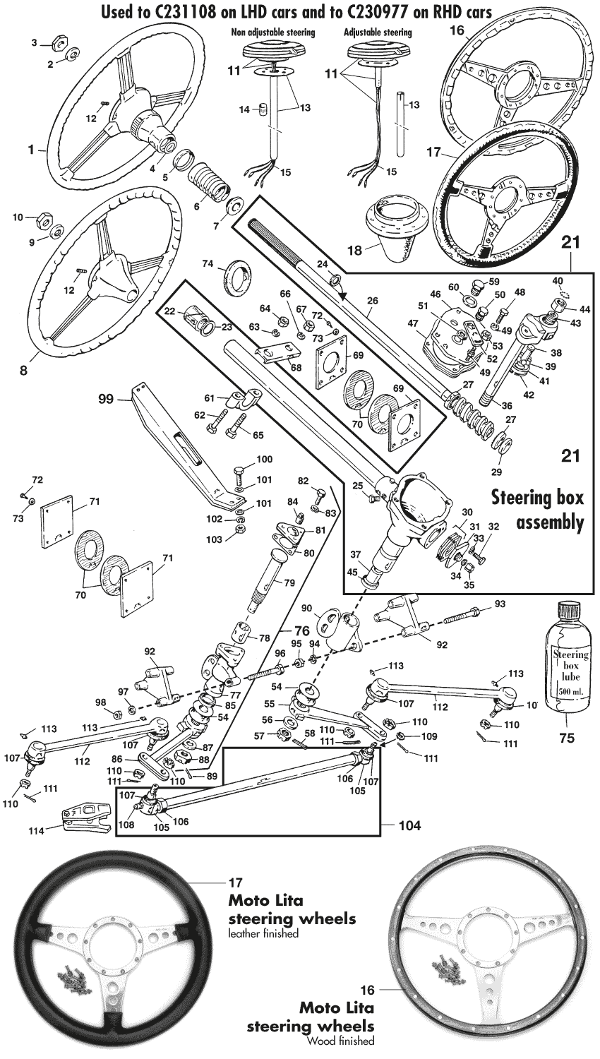 Steering - Burman type - Stuurinrichting - Auto wielen, ophanging ...