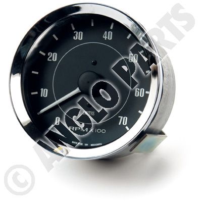 TACHOMETER, NEGATIVE, 4 CYL / MGA-B, MIDGET, SPITFIRE