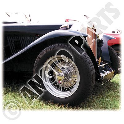 WIRE WHEEL, 4.5 X 16, 60 SPOKES, SILVER PAINTED / MG TC COMPETITION ...