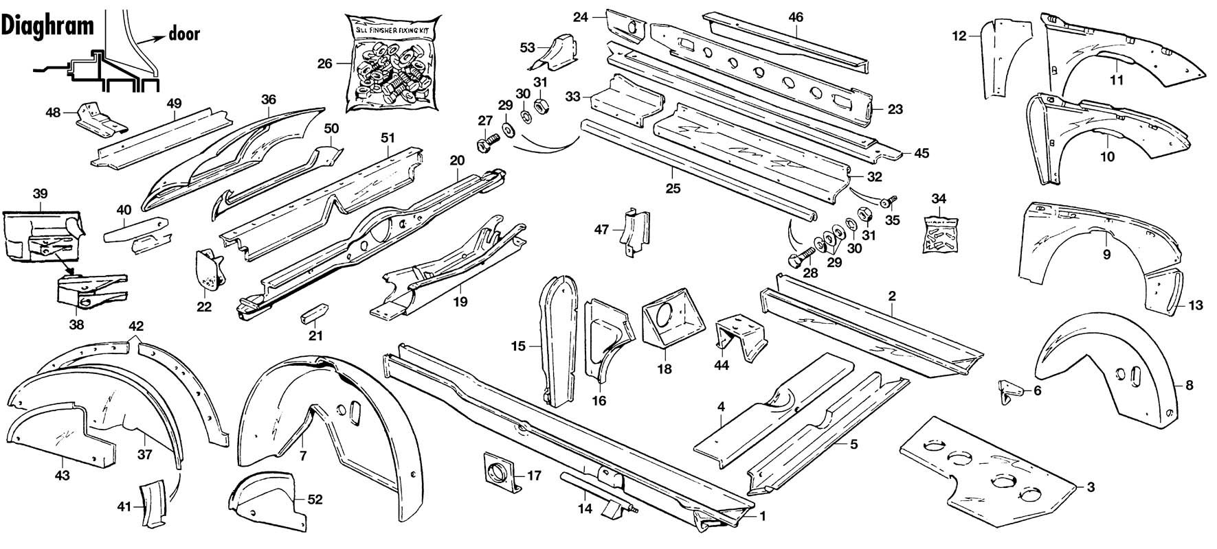 Internal panels | Morris Minor 1956-1971