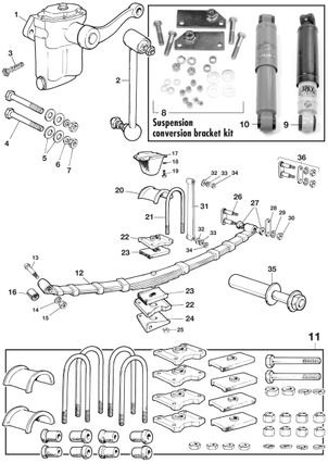 MGA 1955-1962 - Rear shock Absorbers / Dampers